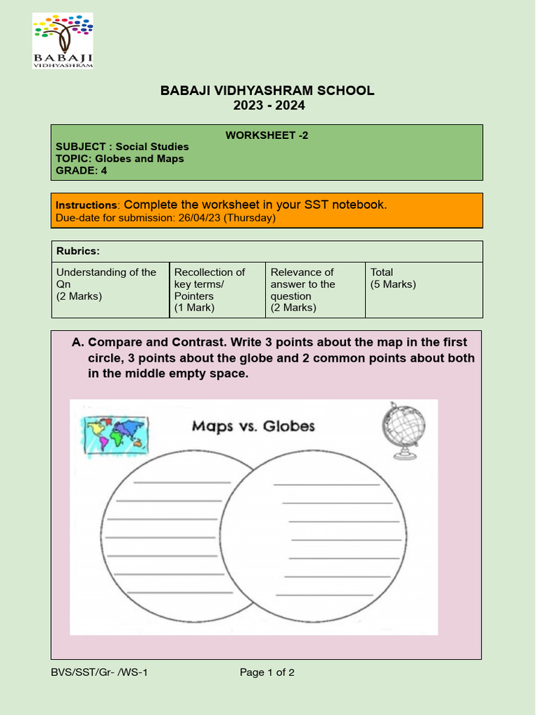 SST worksheet-2- 2023-2024 | PDF