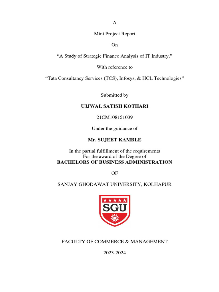 Ujjwal Mini Project Final | PDF | Risk | Investing