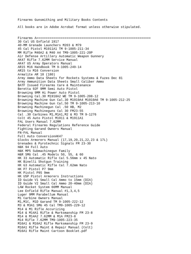 Contents | PDF | Firearms | Sniper