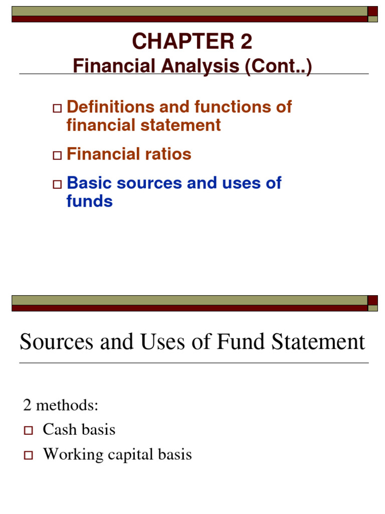 CH 02 Financial Analysis - Sources and Uses | PDF | Cash Flow Statement ...