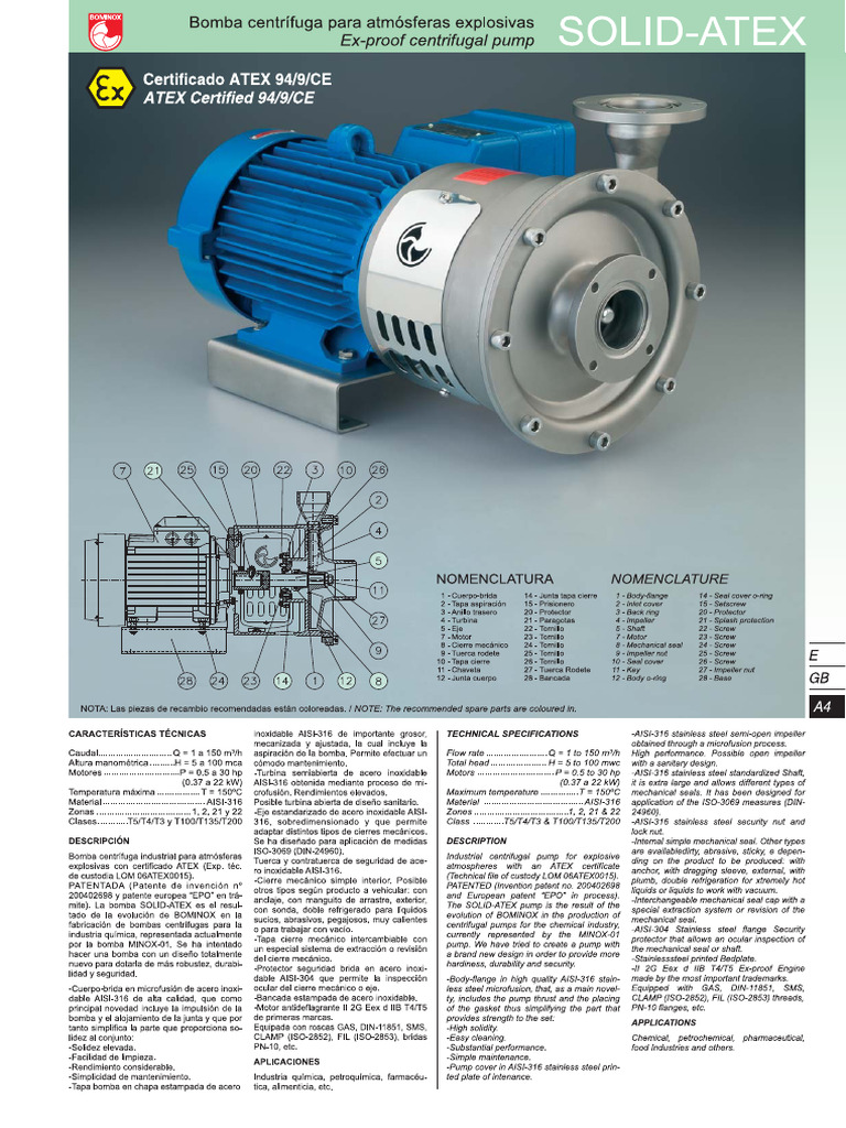 Bominox Solid-Atex Data Sheet | PDF