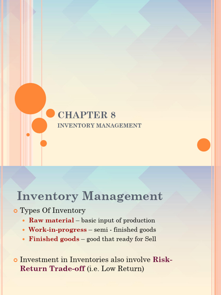 CH 8 Inventory Management | Download Free PDF | Inventory | Financial ...