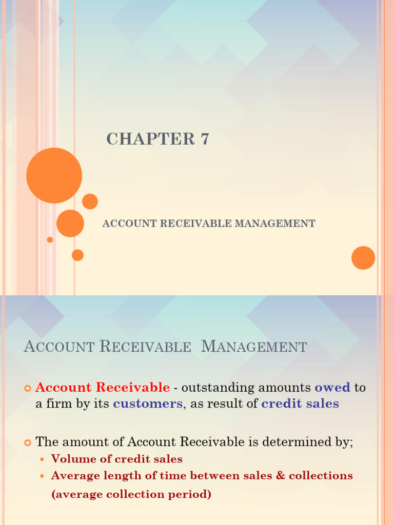 CH 7 Account Receivable Management | PDF | Credit Card | Credit
