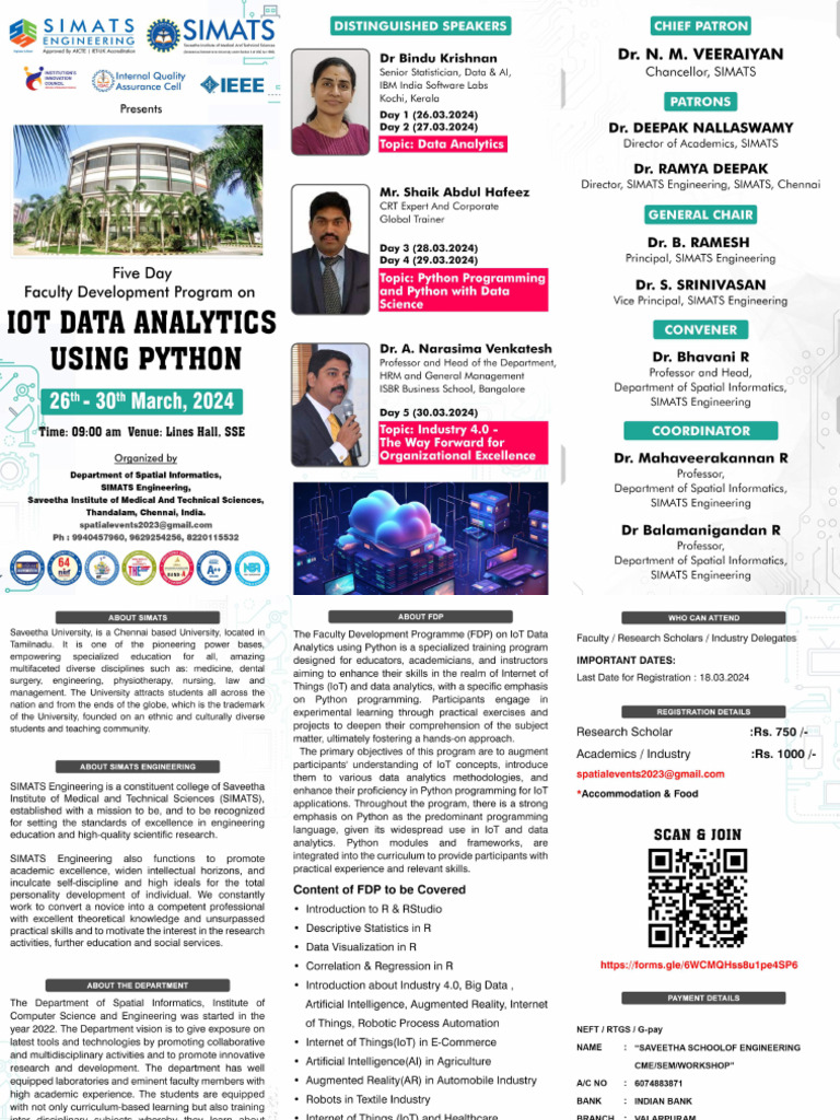 FDP IOT 2024 Brochure 1 | PDF