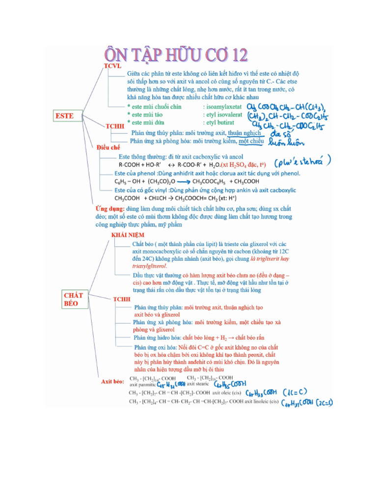 Hóa H U Cơ 12 | PDF