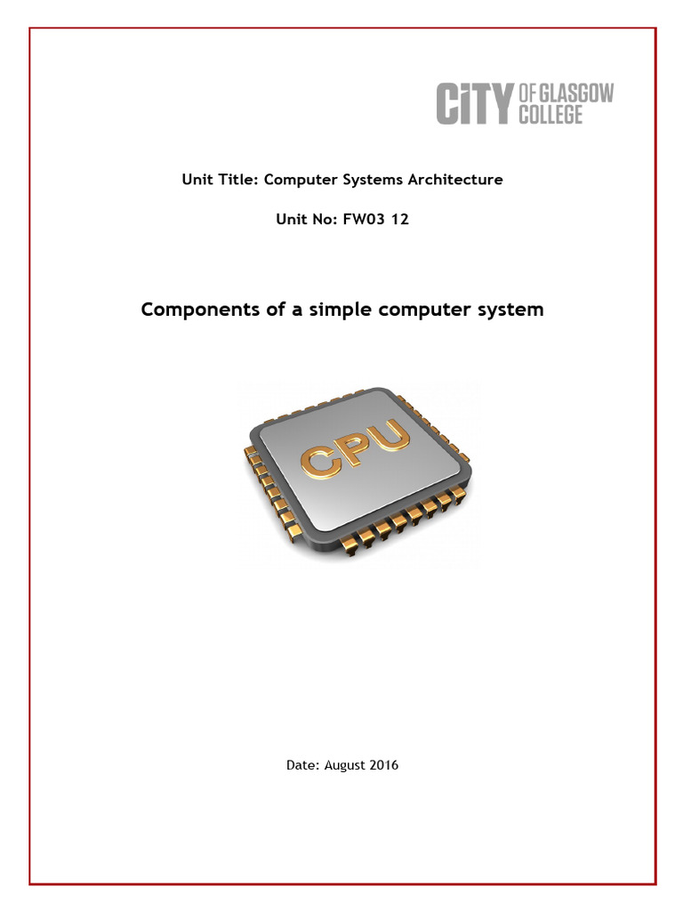 Components | PDF | Central Processing Unit | Computer Data Storage