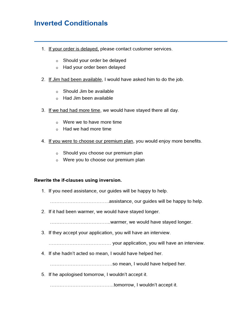 Inverted Conditionals | PDF
