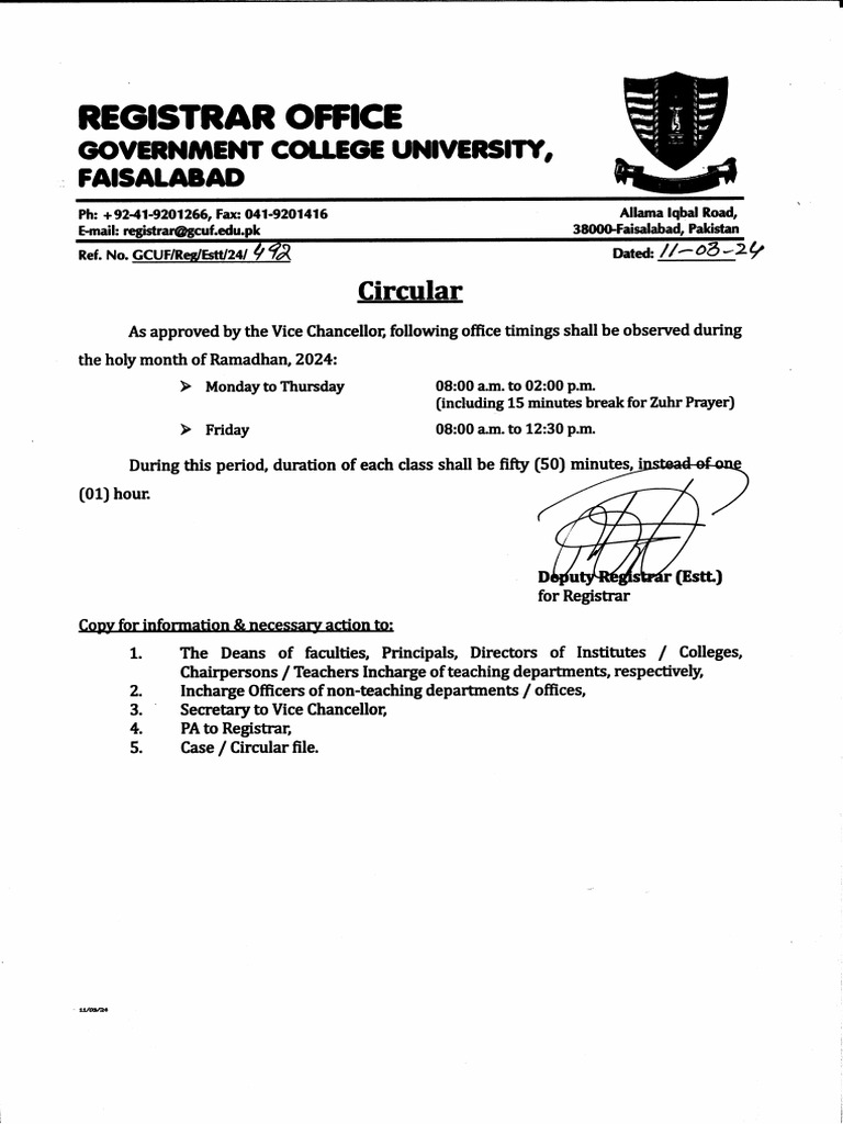 Ramzan Timing - 2024 | PDF