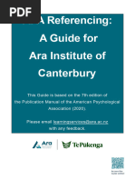 CDU APA 7th Referencing Guide | PDF | Apa Style | Citation