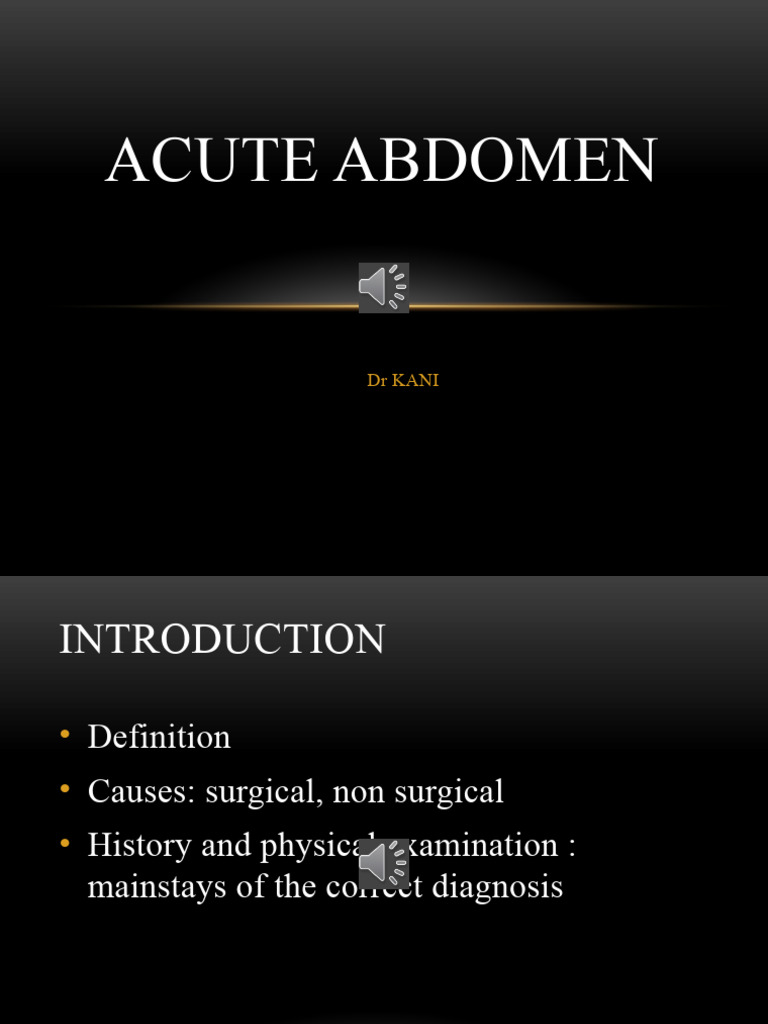 ACUTE ABDOMEN | PDF | Pregnancy | Physical Examination