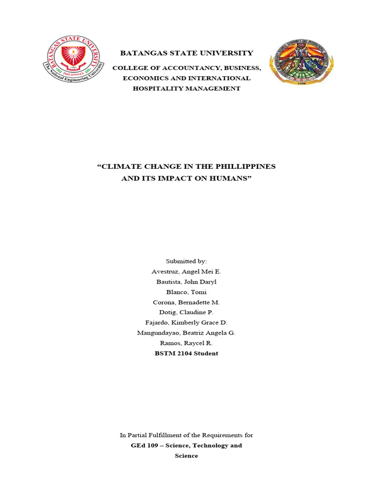 Climate Change - Semestral Project in STS | PDF | Climate Change | Waste