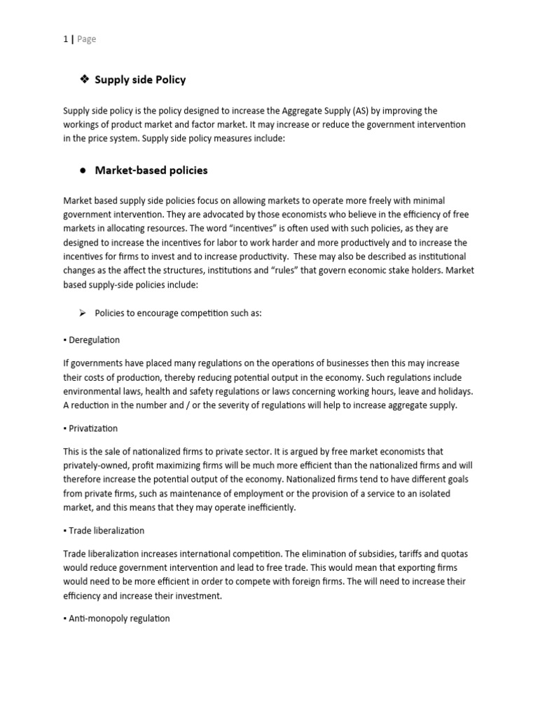 IBDP Macro 3.7 Final | PDF | Supply Side Economics | Labour Economics