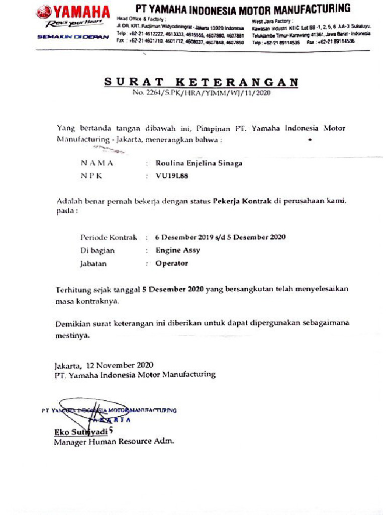 Paklaring Yamaha | PDF