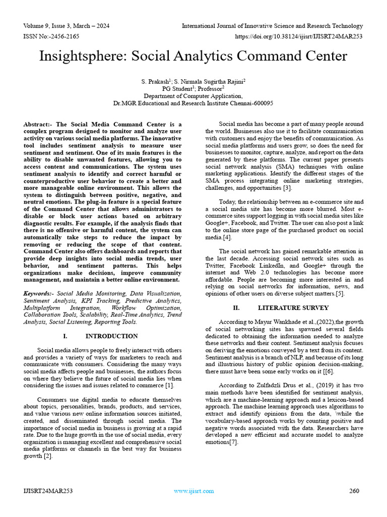 Insightsphere: Social Analytics Command Center | PDF | Social Media | Popular Culture & Media ...