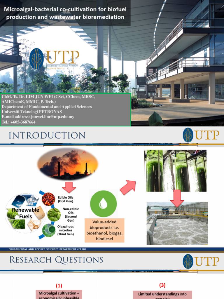3 Microalgal Bacterial Co Cultivation Photobioreactor Week 3 Done Pdf Biofuel Physical