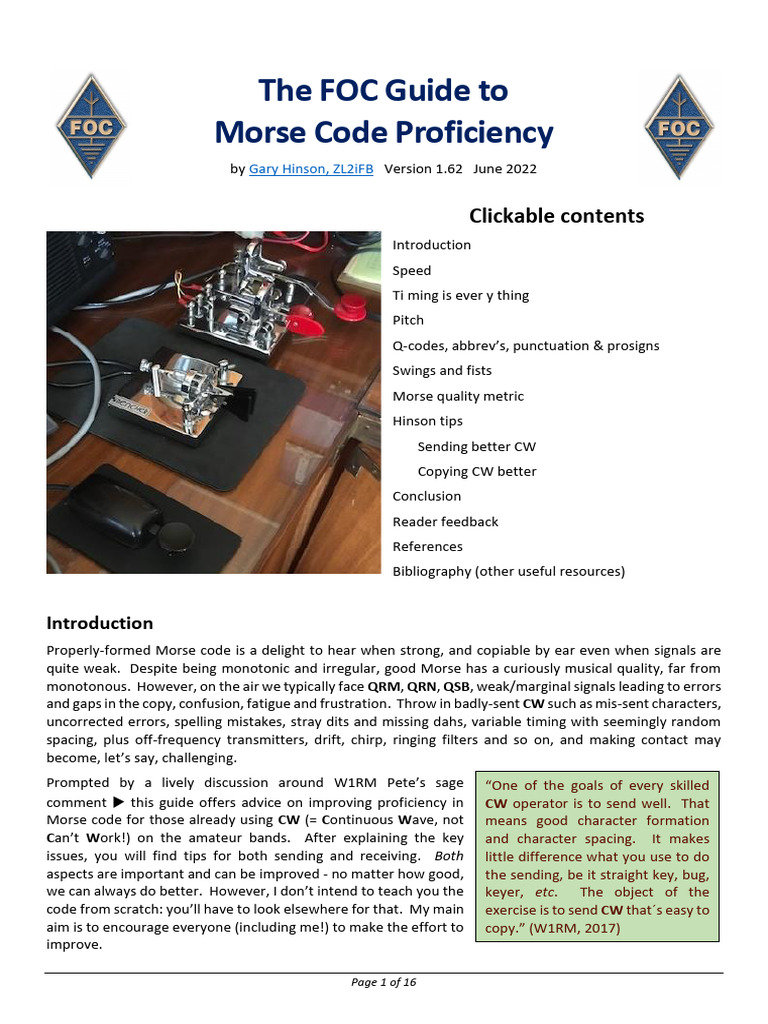 Improve Your Morse Code Skills | PDF