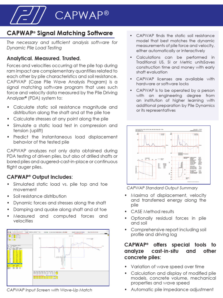 PDI-CAPWAP-Brochure | PDF | Deep Foundation | Force