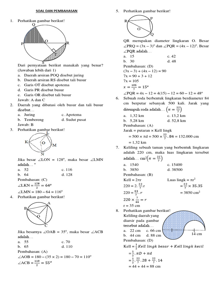 Soal Dan Pembahasan | PDF