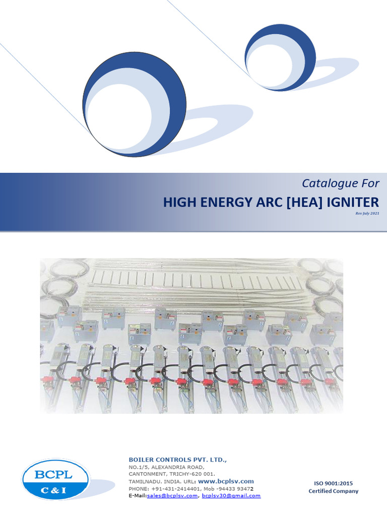 2.catalogue - HEA Igniter System BCPL | PDF | Capacitor | Ignition System