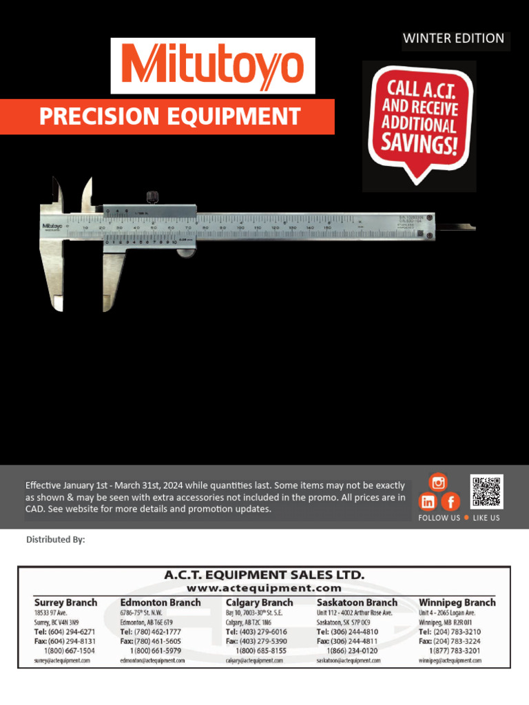 Q1 Precision Equipment Flyer 2024w | PDF