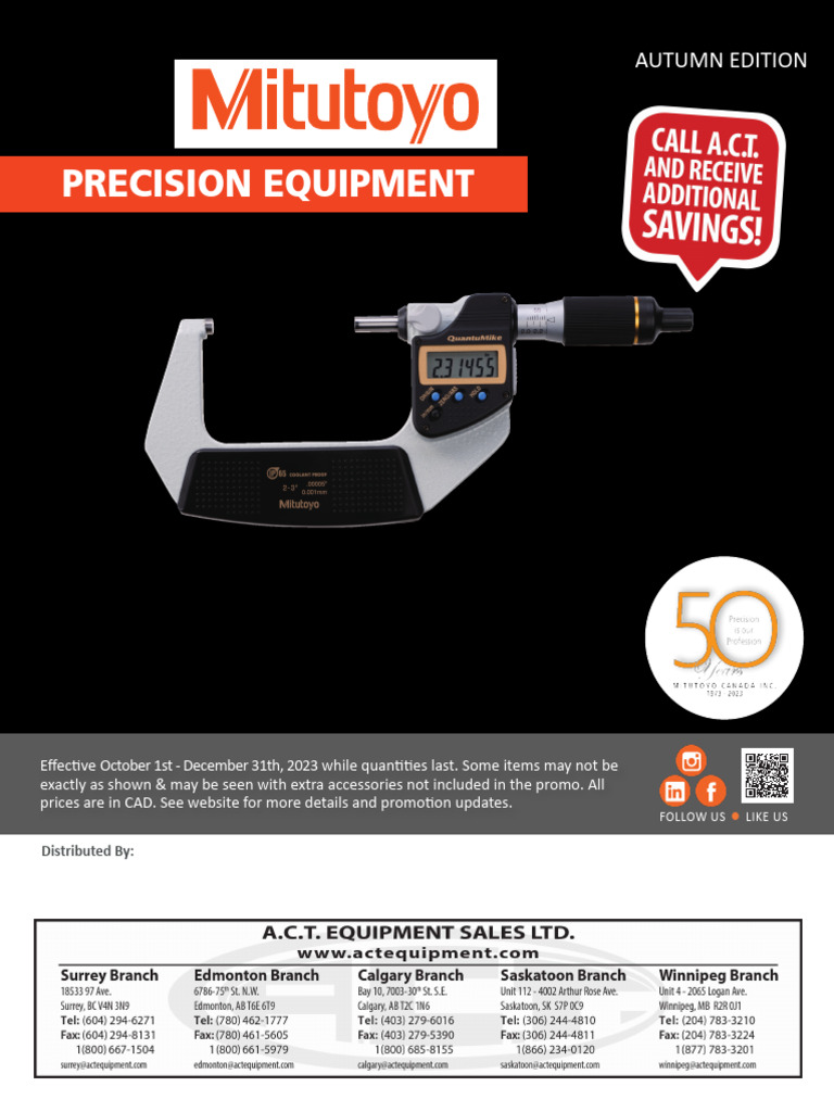 Mitutoyo Autumn Q4 Precision | PDF