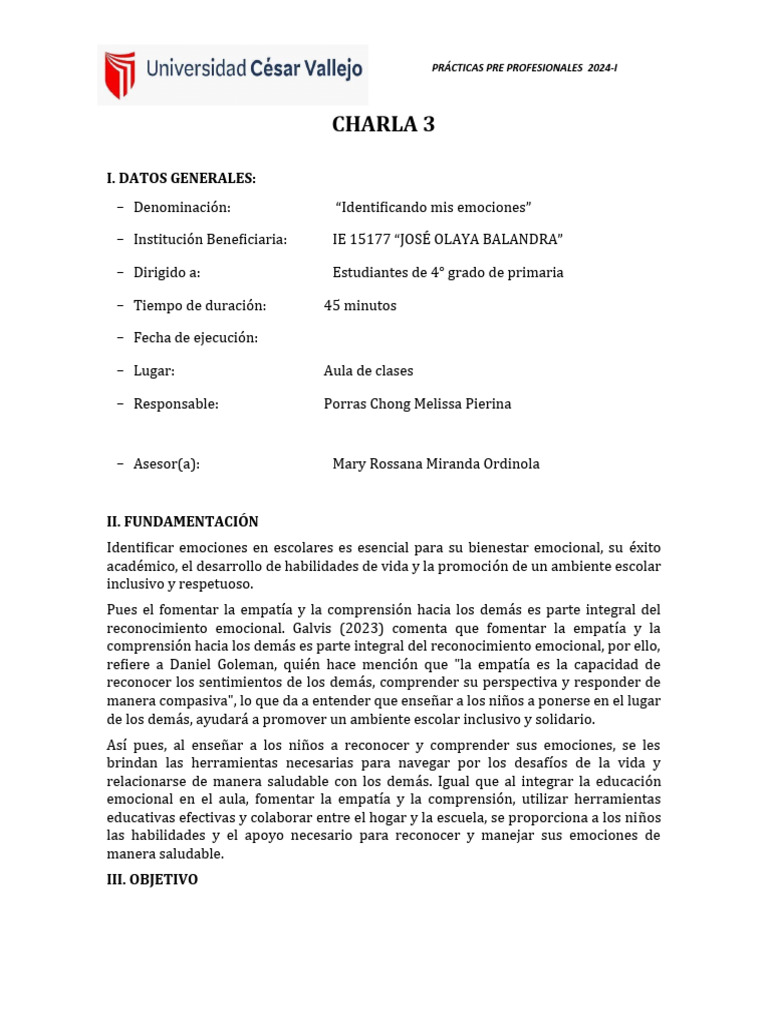 Charla 3 | PDF | Las emociones | Inteligencia emocional