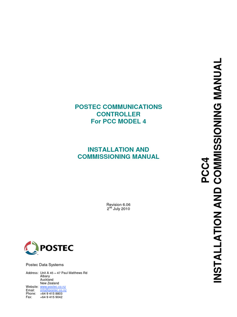 PCC4 Installation and Commissioning Manual | PDF | Mains Electricity ...