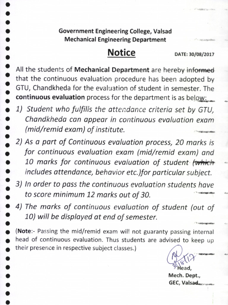 Continuous Evaluation Procedure | PDF