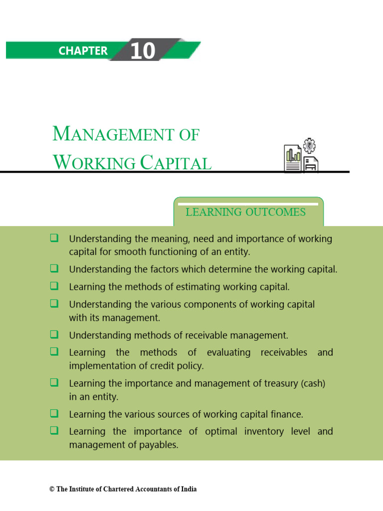Working Capital Management Essentials | PDF | Working Capital | Inventory