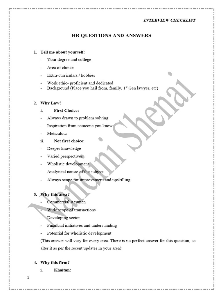 HR Questions and Answers | PDF | Cognition | Learning