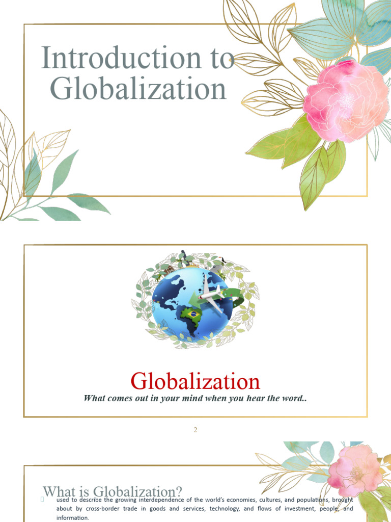 Introduction To Globalization - 1761829521 | PDF | Globalization | Economies
