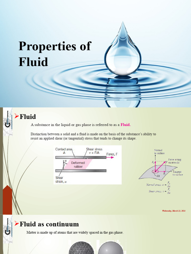 Fluid Properties | PDF | Viscosity | Fluid