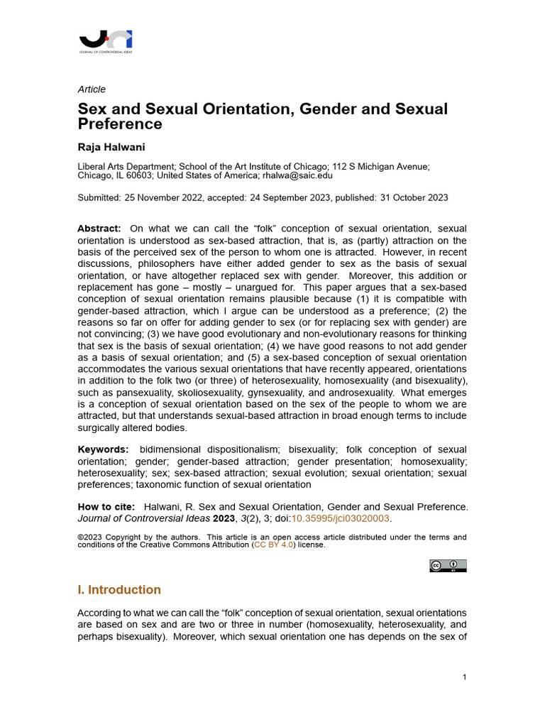 Sex and Sexual Orientation, Gender and Sexual Preference | PDF | Sexual ...