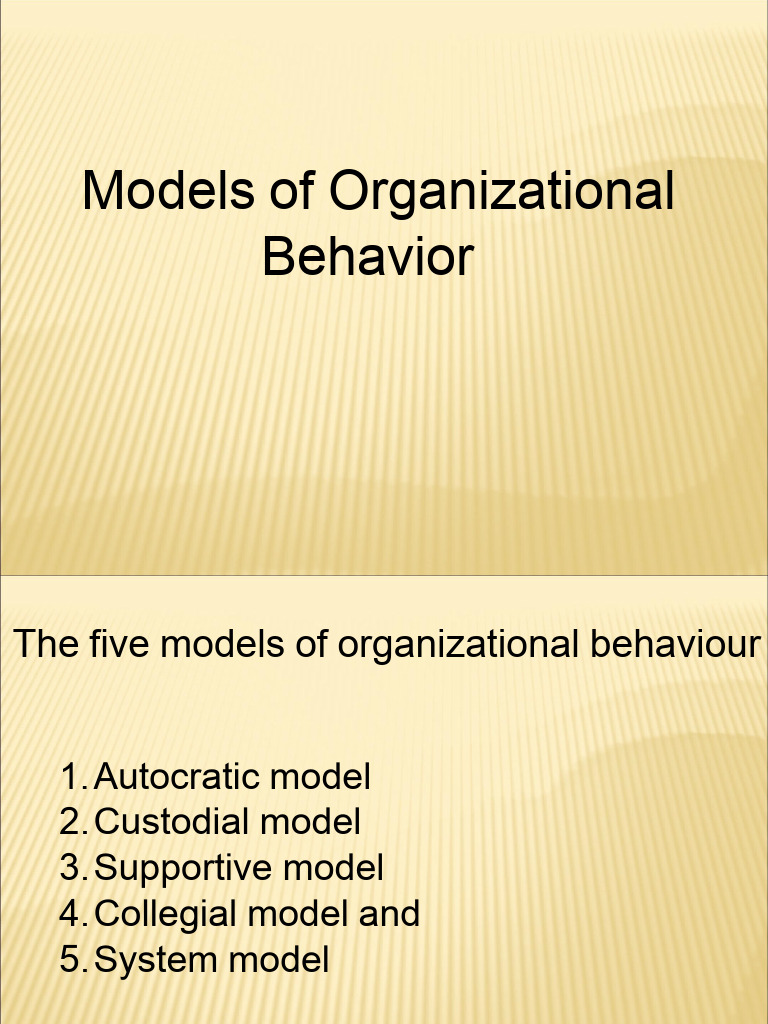 Ob Model Pdf Leadership Motivational