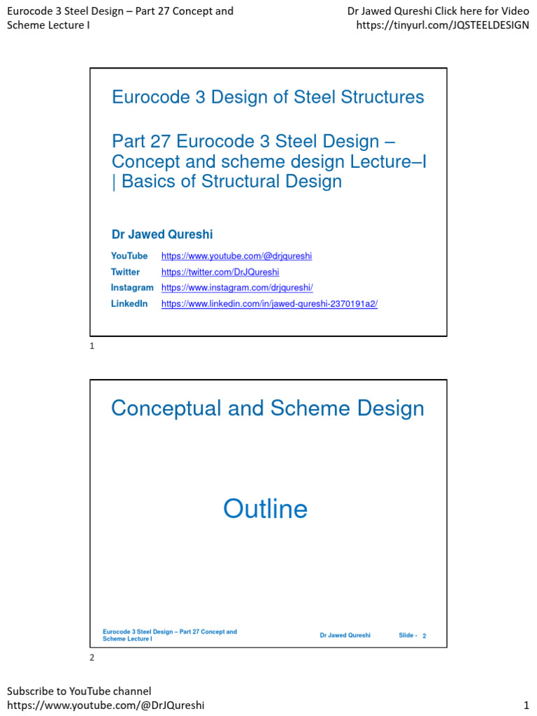 Part 27 Concept and Scheme Lecture I | PDF | Beam (Structure) | Civil ...