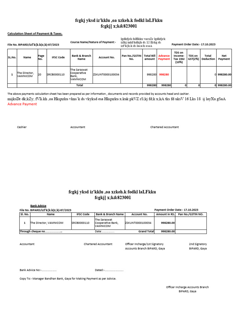 Bipard Prashichhan (Gaya) 87 2023 | PDF | Money | Public Finance