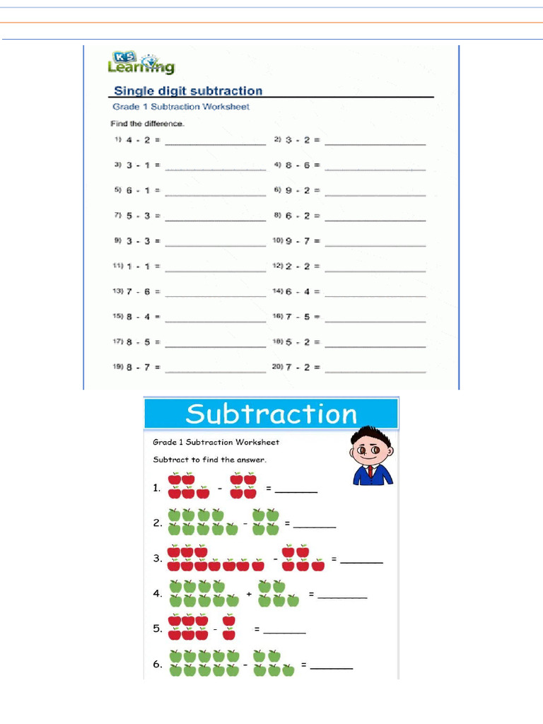 Subtraction | PDF
