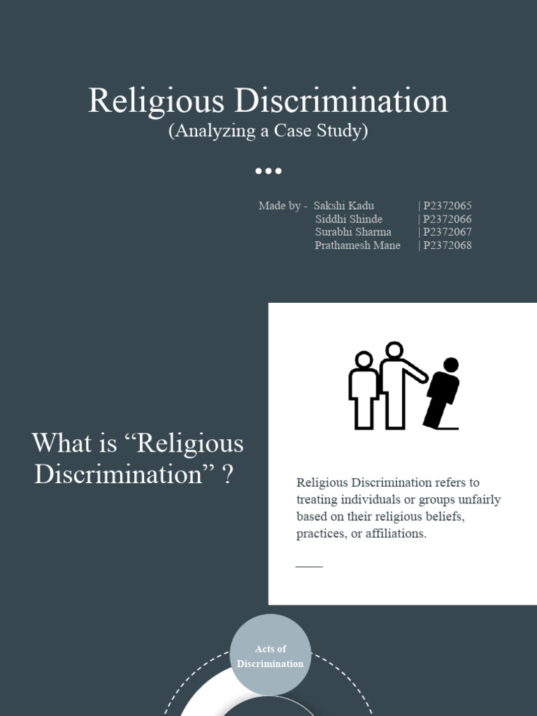 Religious Discrimination Case Study | PDF | Policy | Discrimination