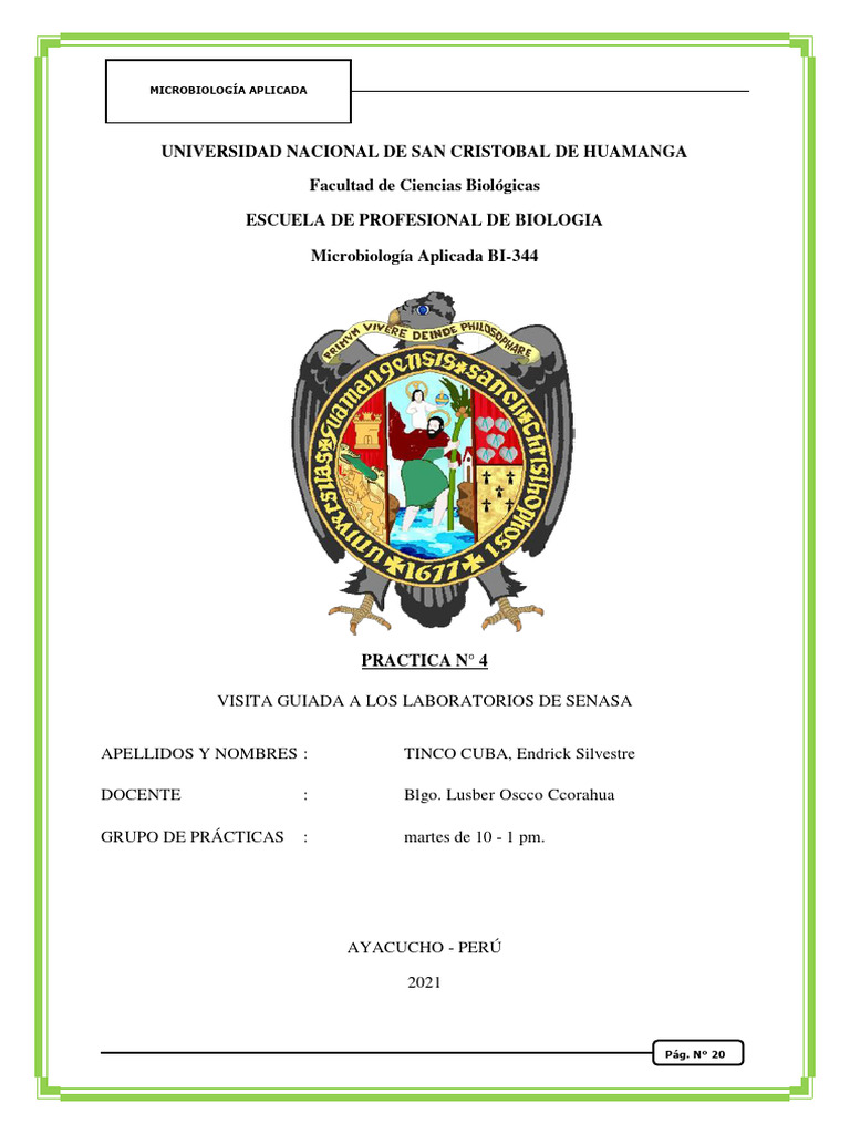 Practica 4 Micro A. | PDF | Control biológico de plagas | Virus