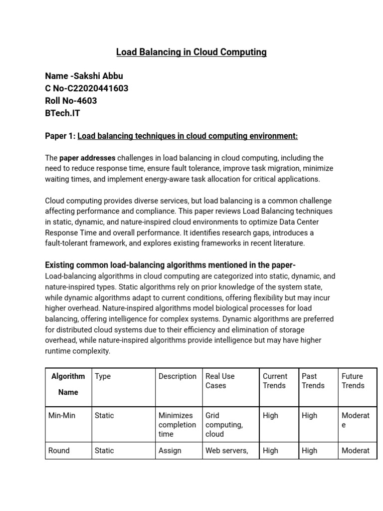 DS T1 Report - Load Balancing in Cloud Computing | PDF | Load Balancing ... DS T1 Report - Load Balancing in Cloud Computing | PDF | Load Balancing ...