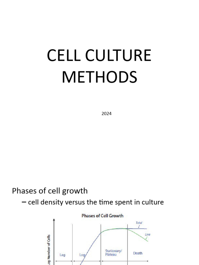 CELL CULTURE METHODS notes | PDF | Cell Culture | Freezing