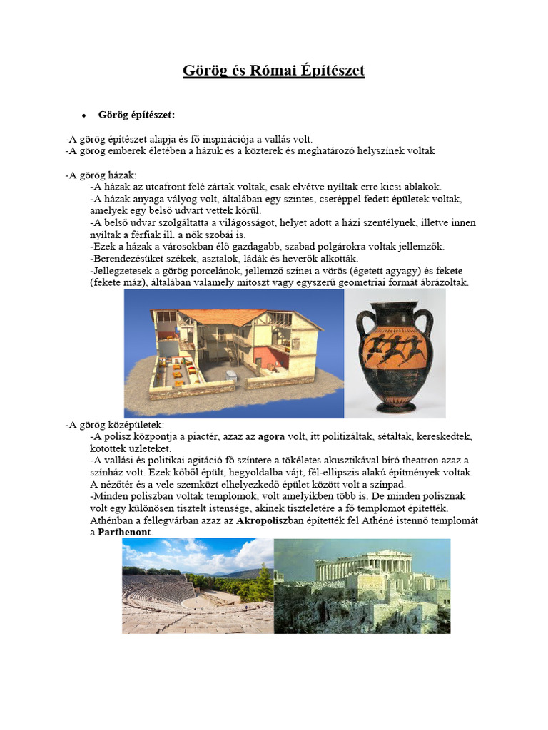 Görög És Római Építészet | PDF