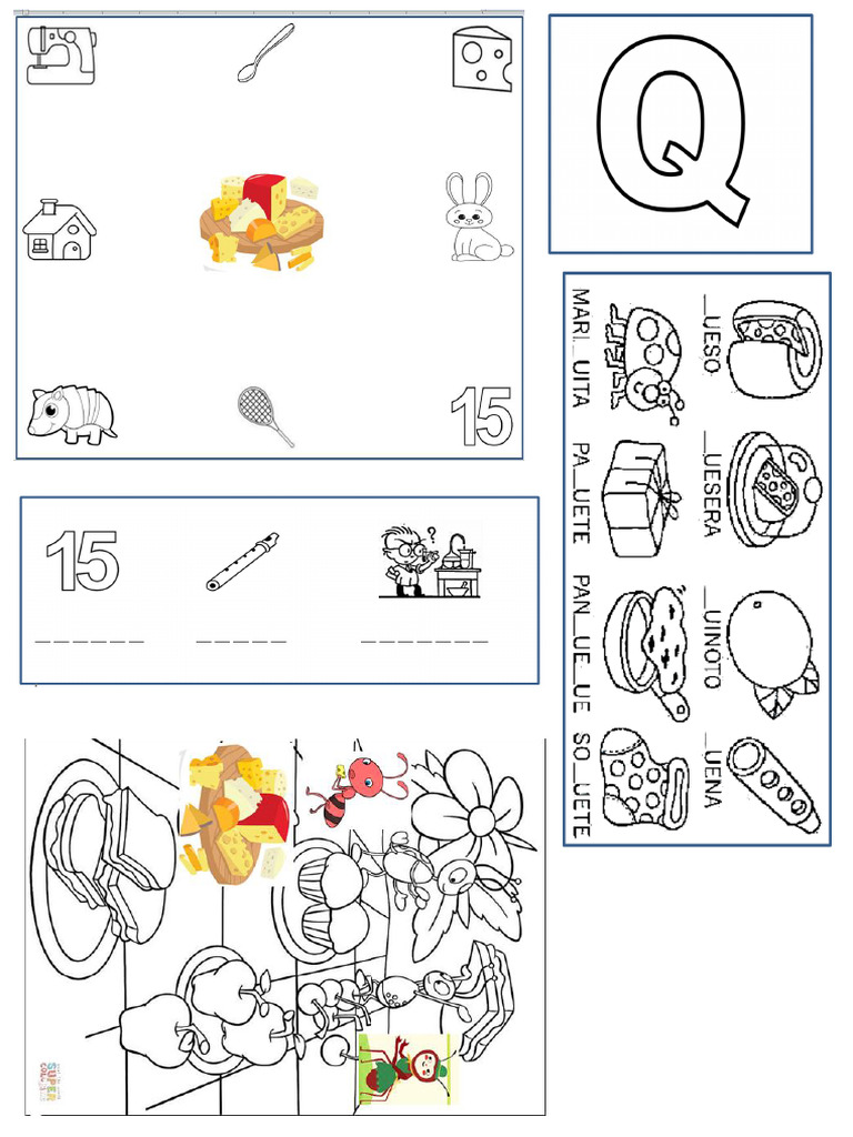 Actividades Letra Q | PDF