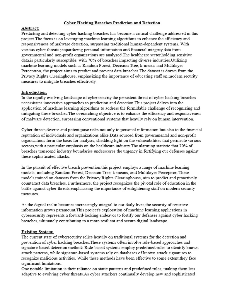 Cyber Hacking Breaches | PDF | Computer Security | Security