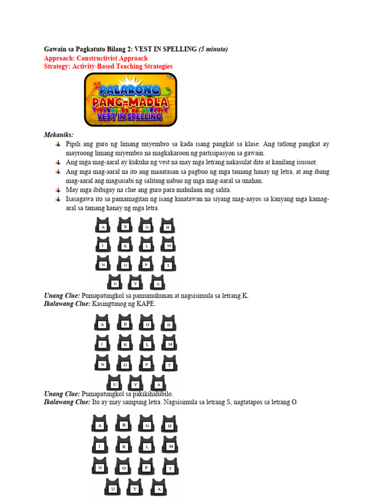 Gawain Sa Pagkatuto Bilang 2 | PDF