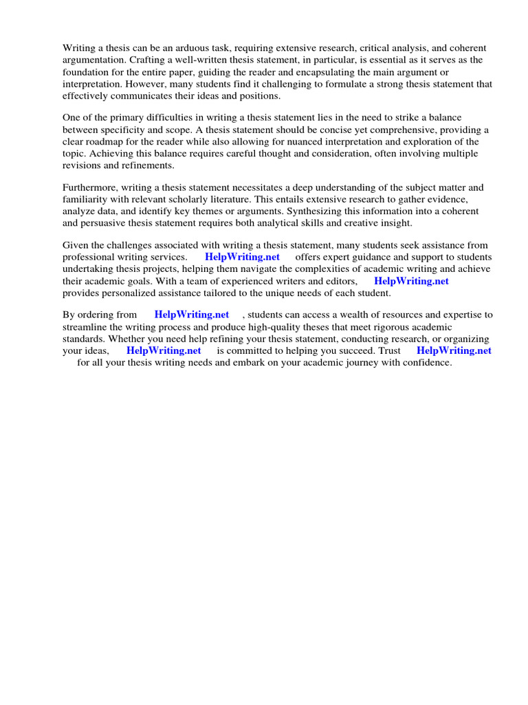 Interpretation Thesis Statement | Download Free PDF | Essays | Thesis