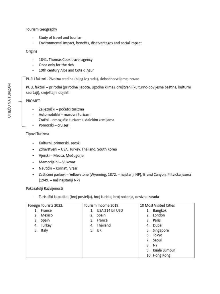 Tourism Geography | PDF | Tourism | Service Industries