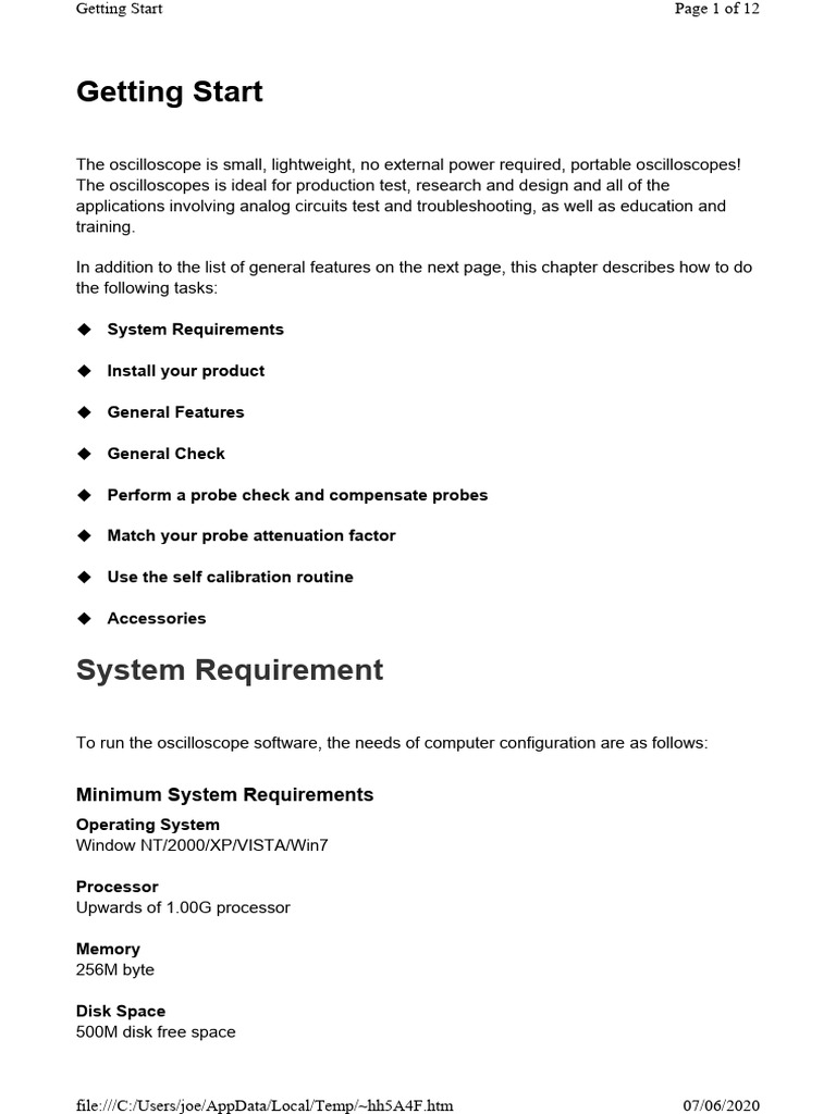 Hantek Mode Emploi | PDF | Installation (Computer Programs) | Microsoft ...