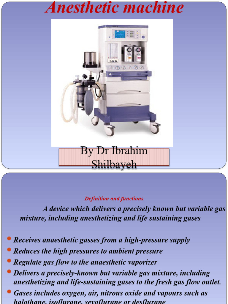 6.Anesthesia Machine | PDF | Physical Sciences | Chemistry