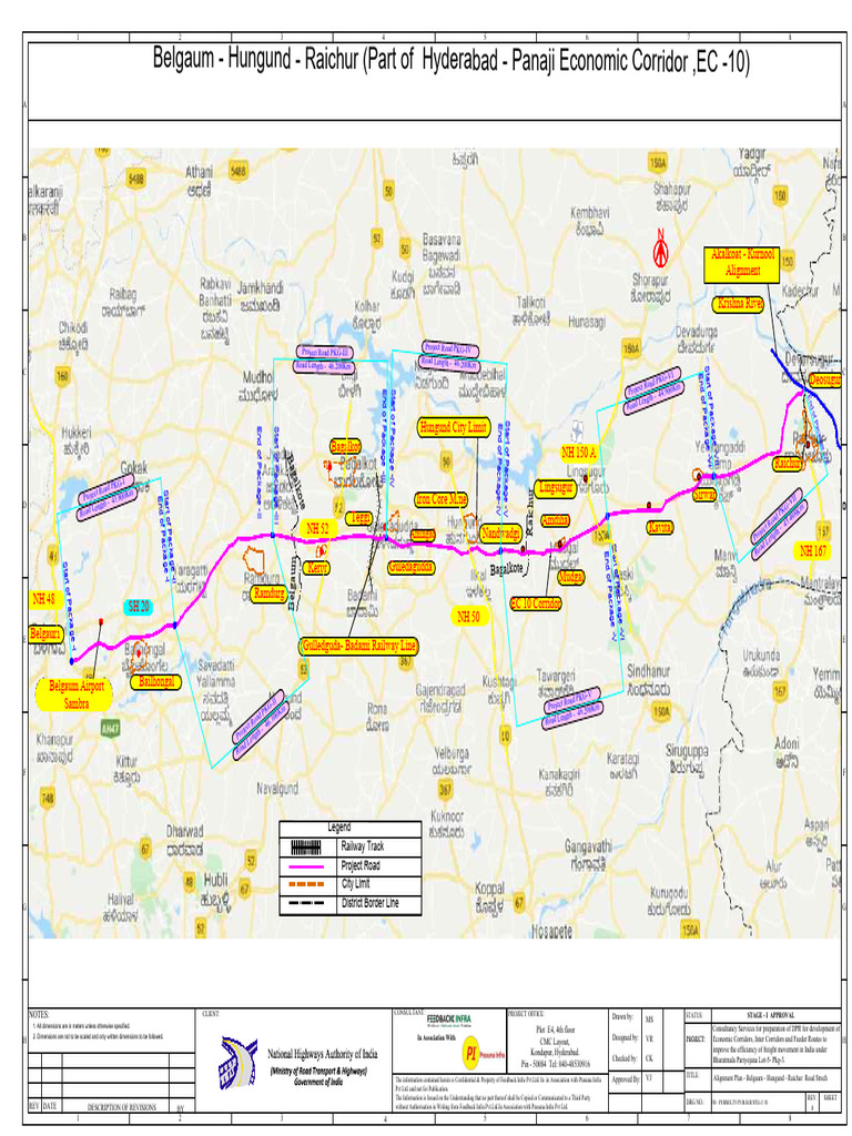 Belgaum - Hungund - Raichur Key Plan (1) (2) | PDF | Transport ...